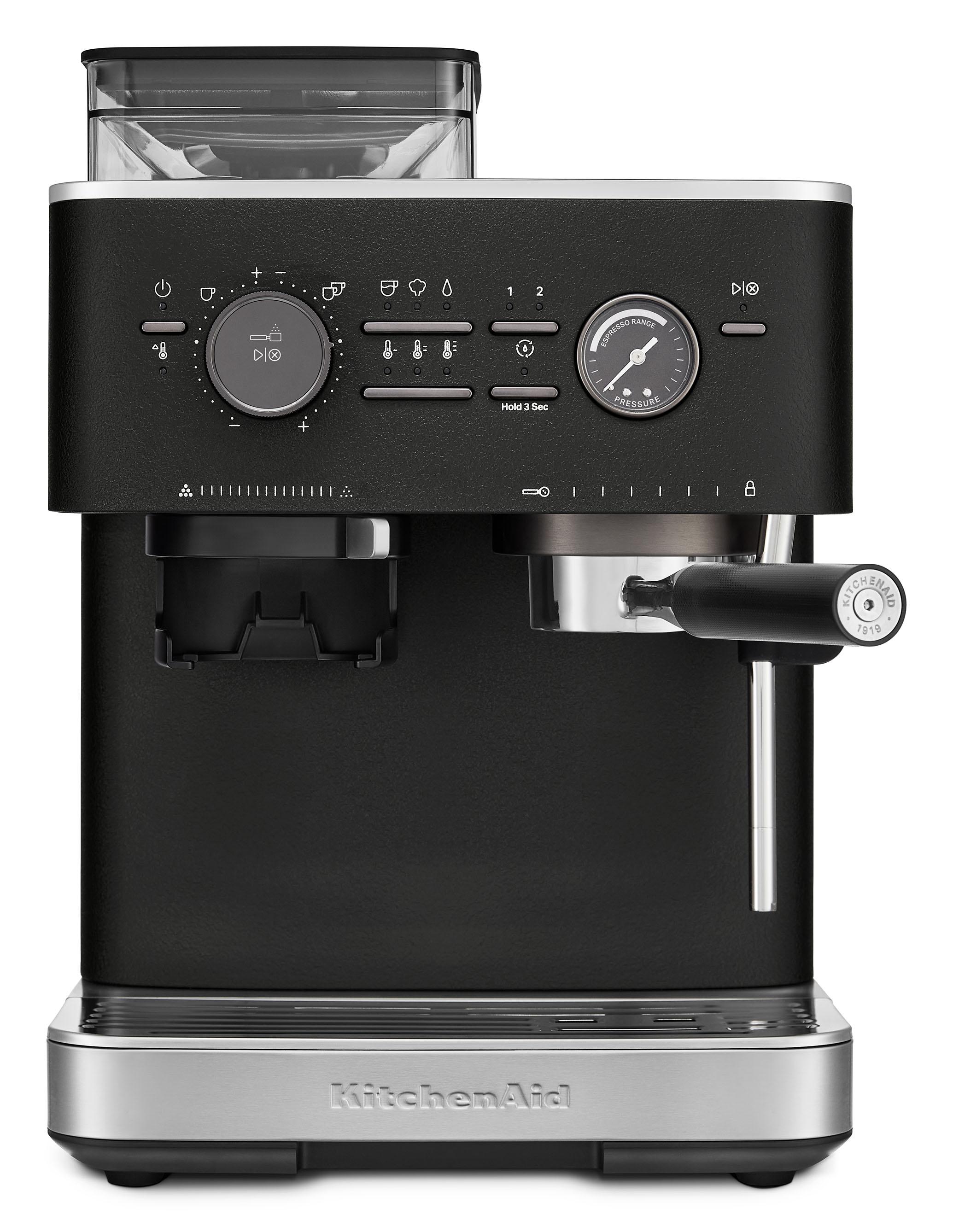 Semi Automatic Espresso Machine with Burr Grinder - Cast iron black ...