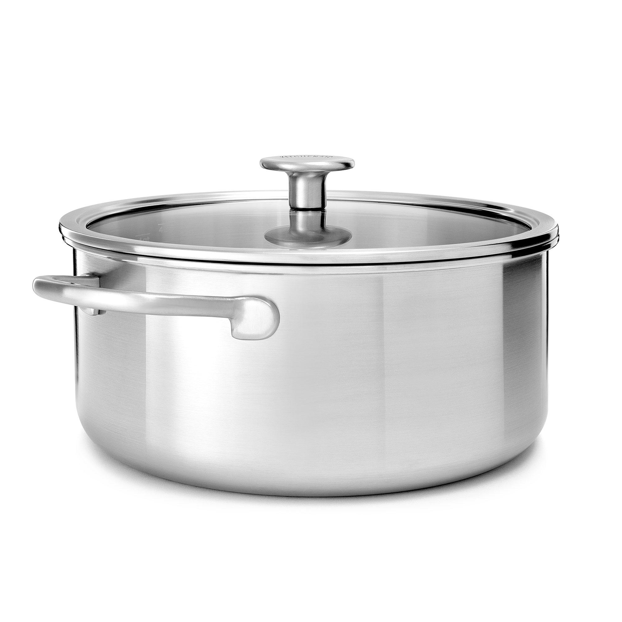 Faitout en inox avec couvercle 24cm - 4.9L | KitchenAid FR