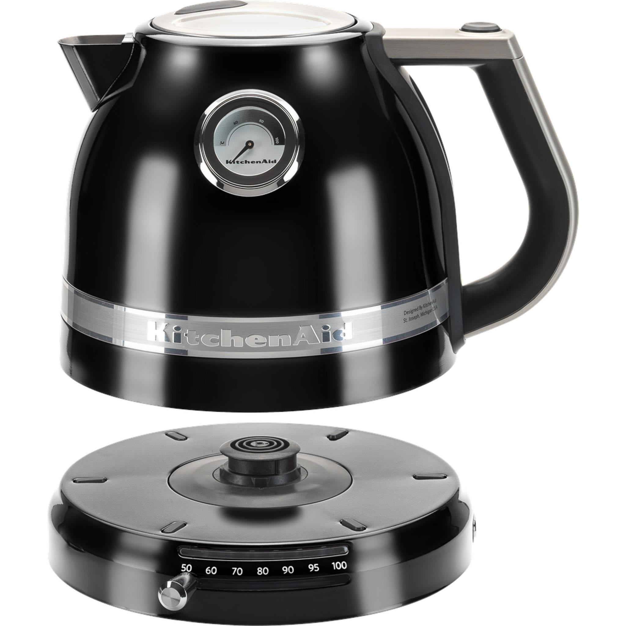 Vattenkokare 1,5L - Artisan med variabel temperatur - Svart | KitchenAid SE