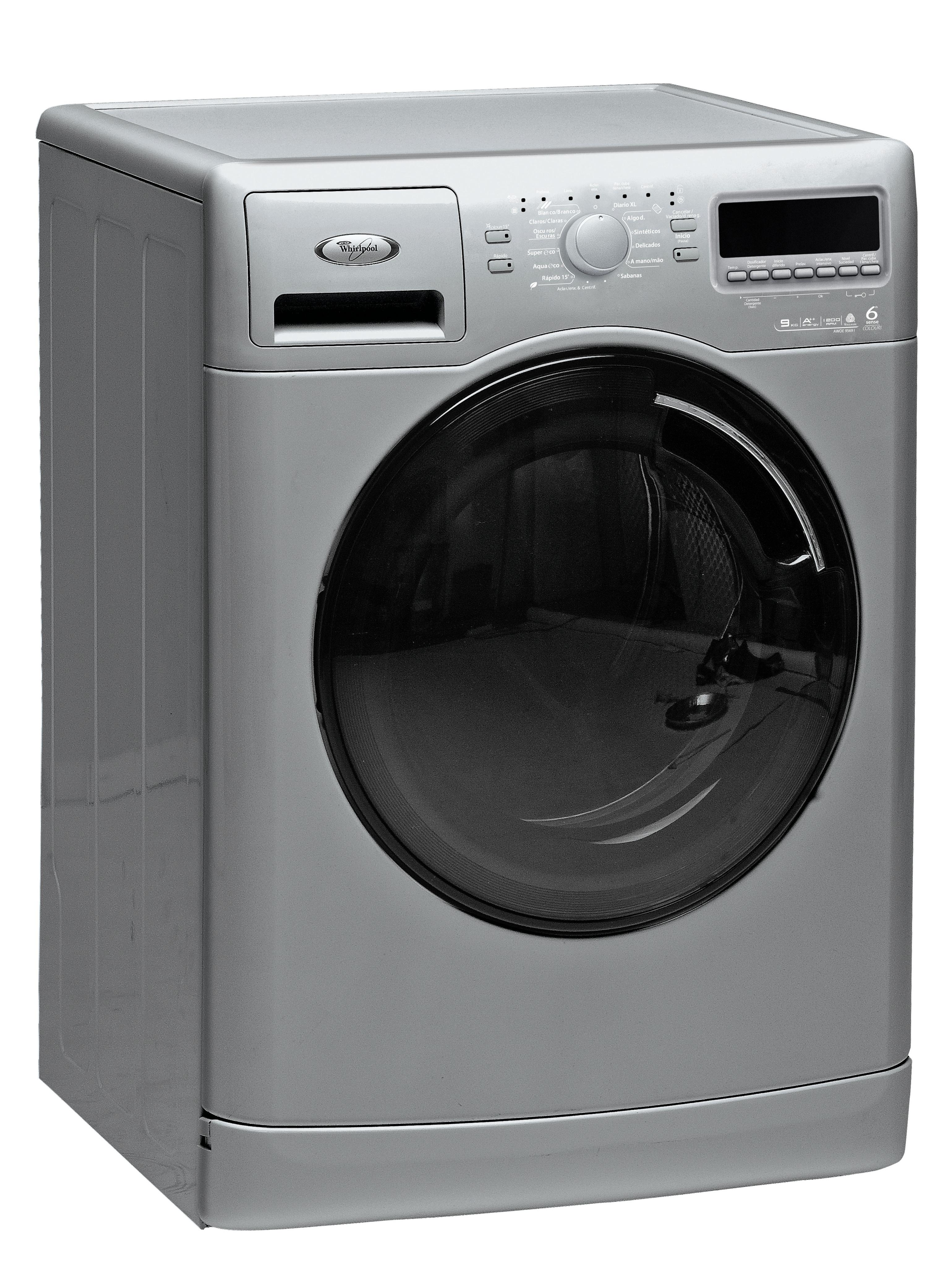 Máquina de Lavar Roupa de livre-instalação Whirlpool - AWOE 9569 I ...