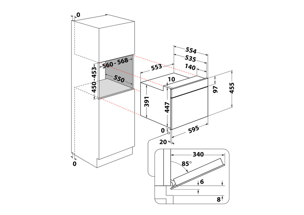 Geïntegreerde Bauknecht combimagnetron: zwart - BMW57DMK