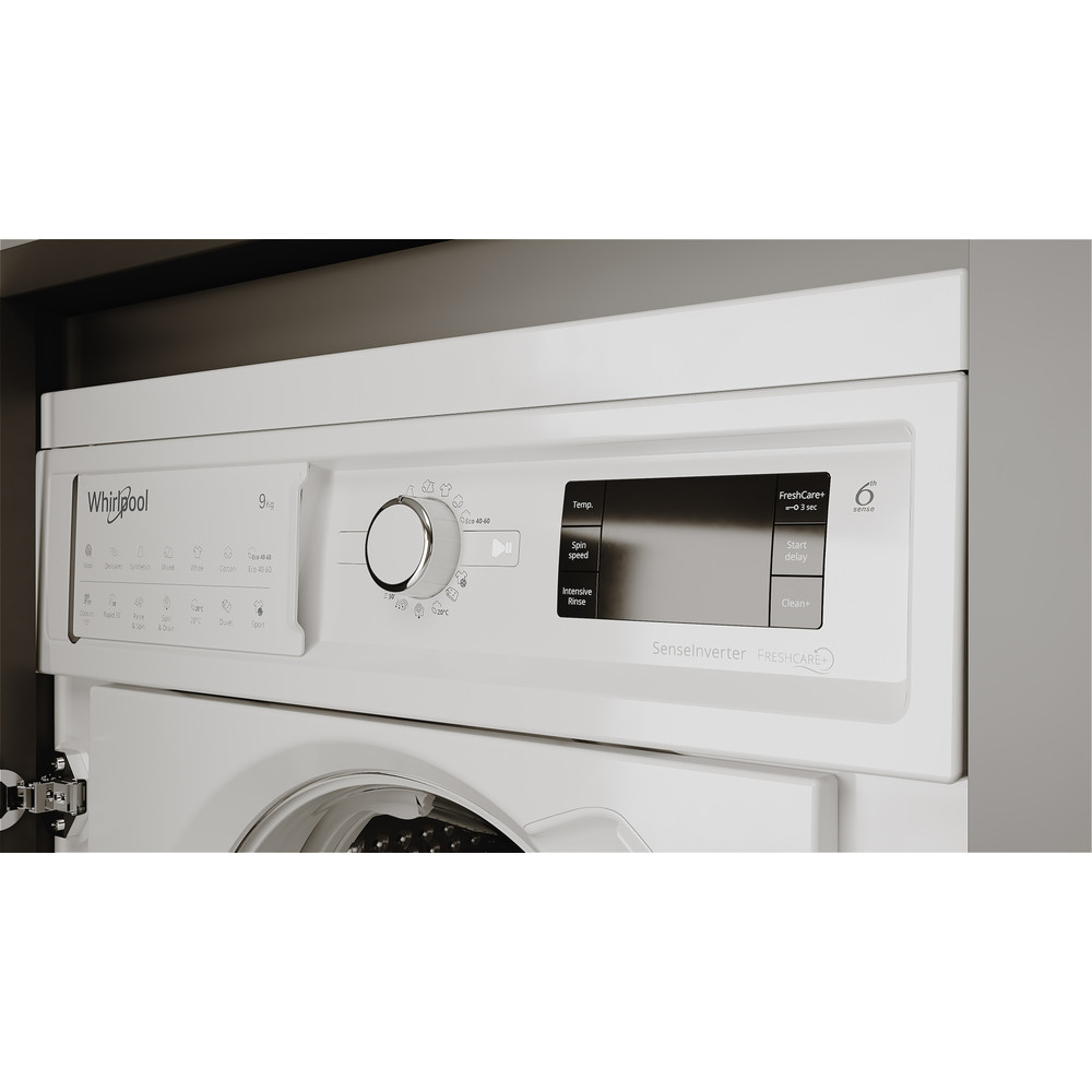 Whirlpool Built-in FreshCare+ Washing Machine - White - 9kg - 1400rpm ...
