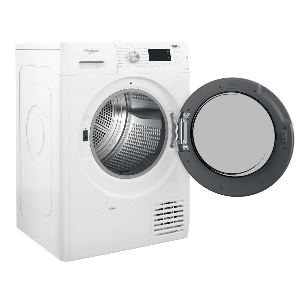 Whirlpool Freestanding Heat Pump FreshCare+ Dryer - White - 8kg - 1200rpm - A++ Rated - FFT M11 ...